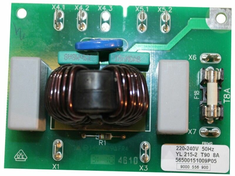 Сетевой фильтр для духового шкафа Bosch HBC86K753, HBC86K763S (YL 215-2 T90 50HZ 56500151009 P 05 9000556900)