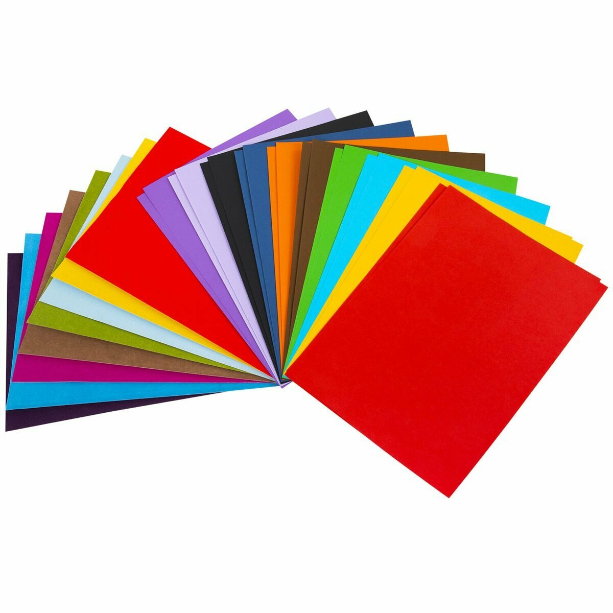 Бумага цветная Brauberg "Пирамиды" (А4, бархатная 8л, 8 цв. + тонированная 20л, 10 цв.) (115086)