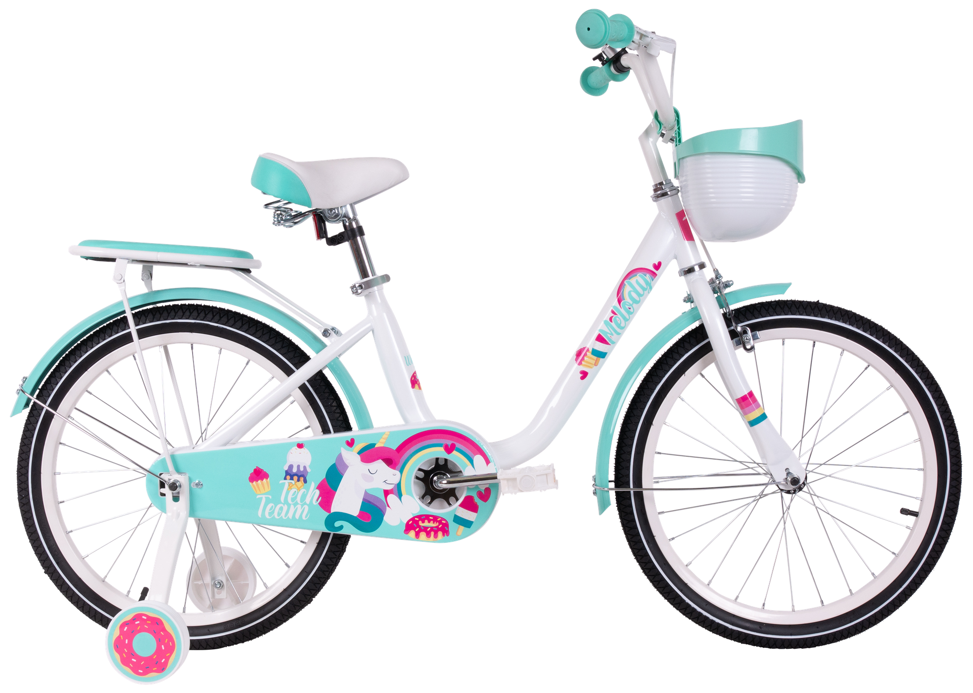 Велосипед детский 20" MELODY (2024) celadon / на рост 115-130см / для девочки