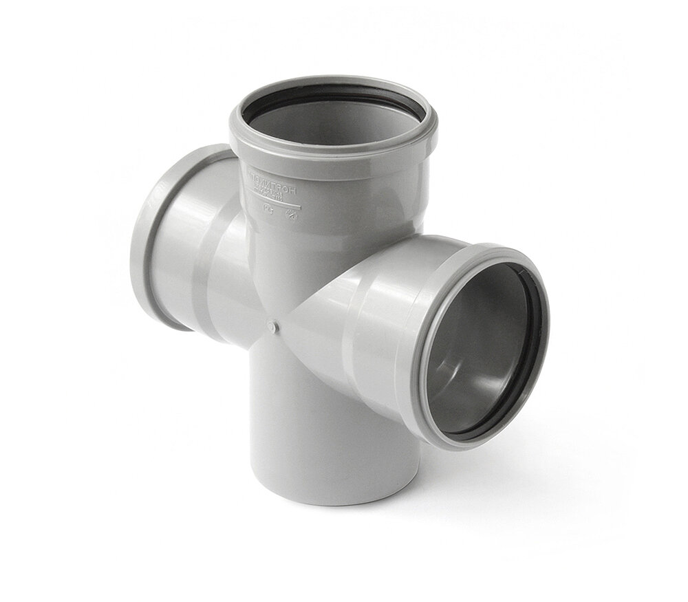 Крестовина одноплоскостная для внутренней канализации POLYTRON COMFORT 110x110x110/87,5