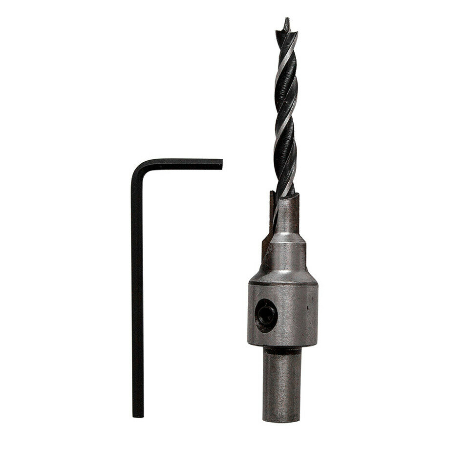 Сверло по дереву 5х86 мм конфирмат для мебельной стяжки 7х50 мм с зенкером (3 шт.)