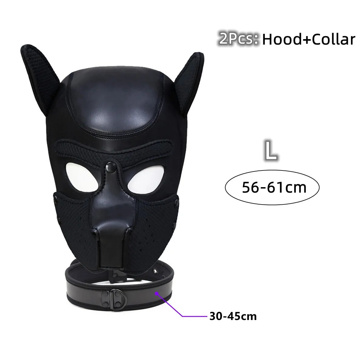 Костюм щенка кода XL искусственная кожа Black L