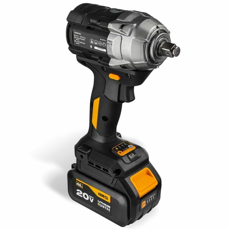 Гайковерт ударный аккумуляторный RUNTEC PRO 1/2", 20В, 2*4Ач, 750Нм RT-IW750