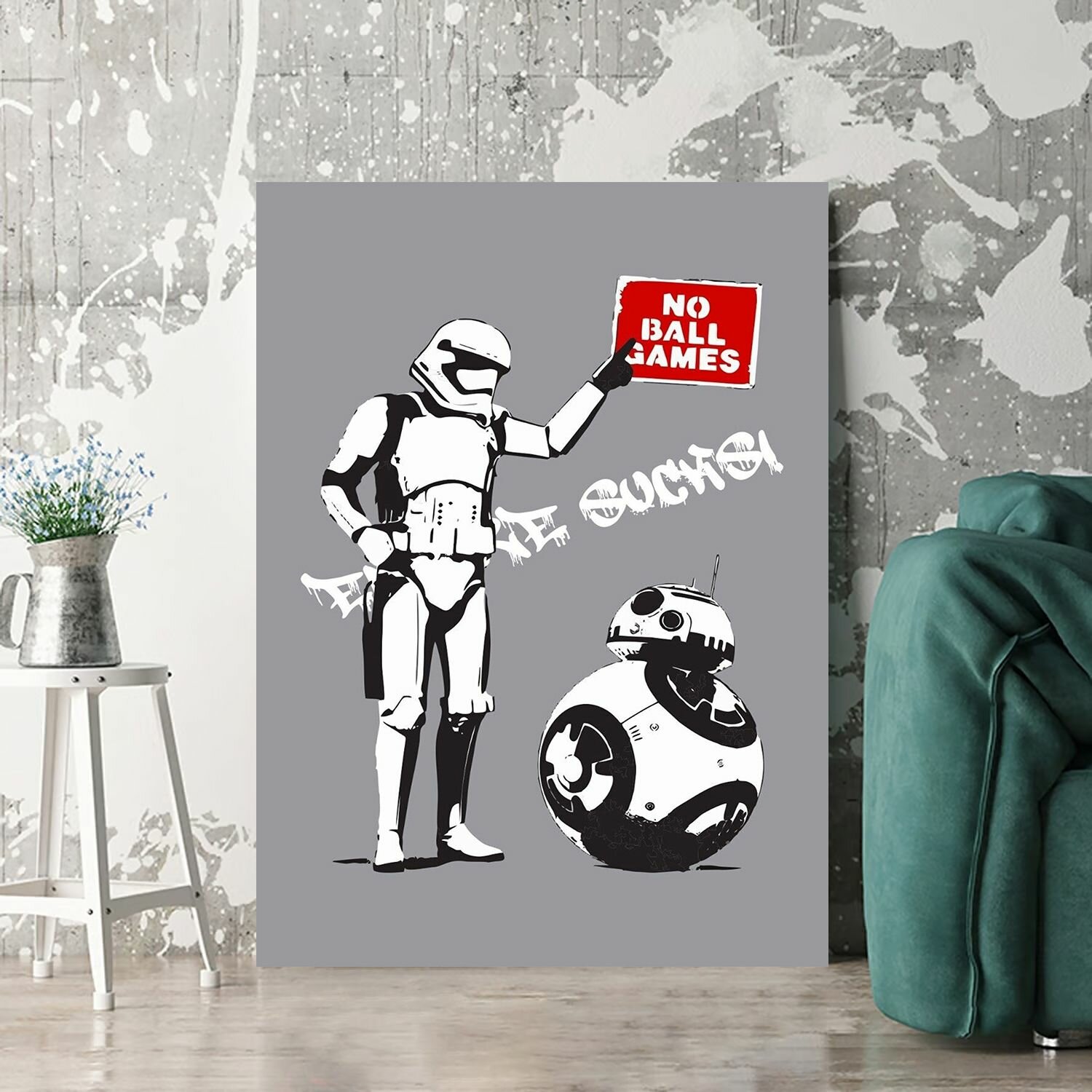 Бэнкси постер, картина Banksy, 60х80 см.