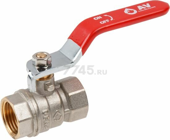 Кран шаровой для воды 1/2 гайка-гайка ручка