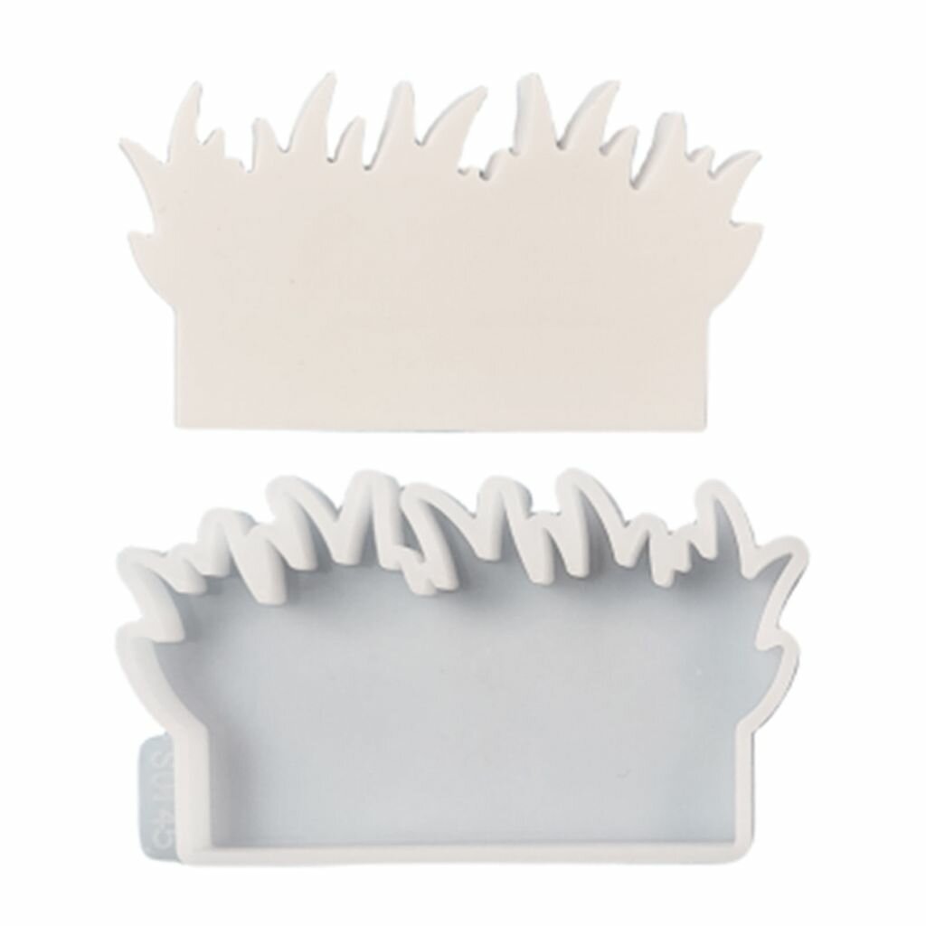 Форма для свечей, Гипсовая форма для подсвечников с украшениями в виде забора и газона - S0145