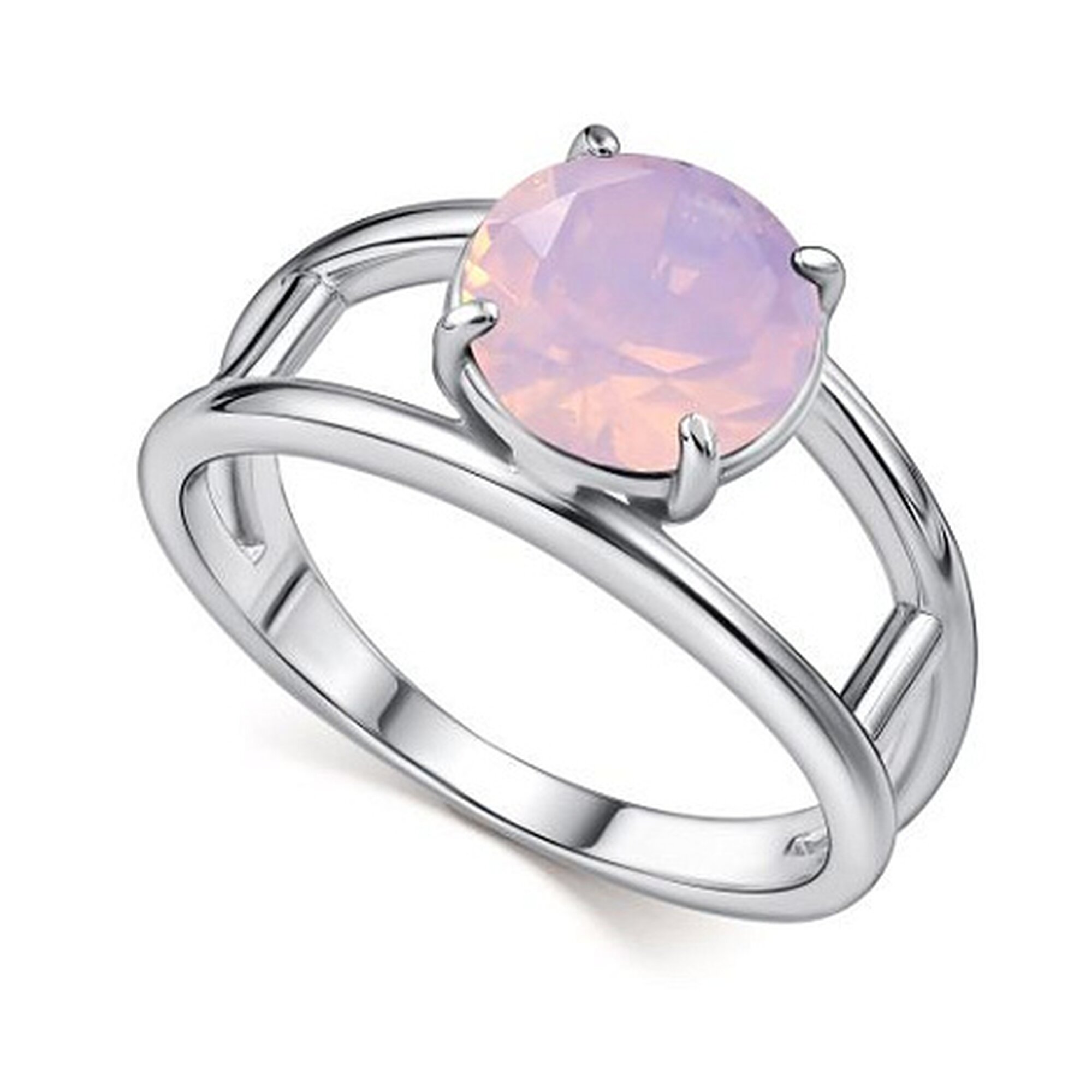 Кольцо, серебро, 925 проба, родирование, опал