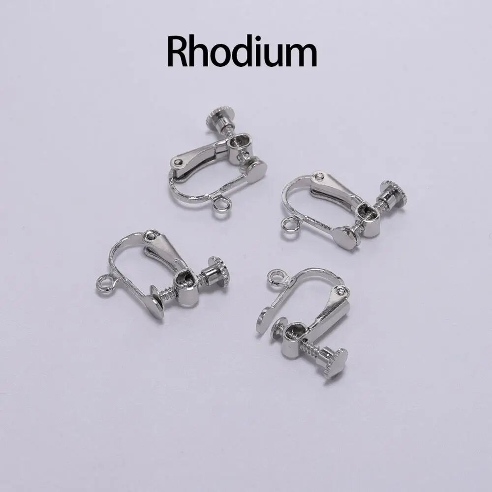 Французские зажимы для ушей YouYoungDifferent, латунь, 10 шт. Rhodium