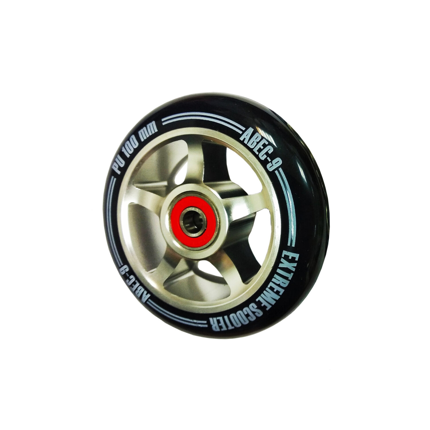 Колесо для трюкового самоката RGX S100W, с подшипником, 100 мм, 88А, silver