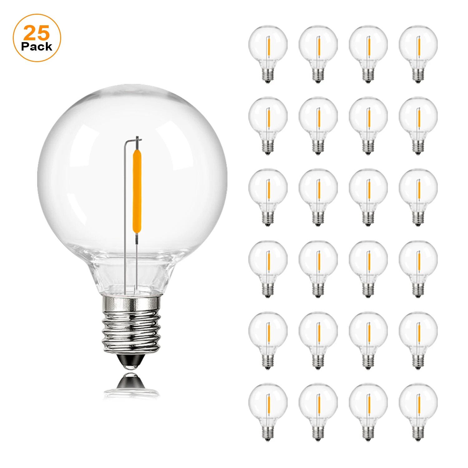 Genixgreen светодиодная лампочка G40 1 Вт 25 Pack, E12 220V