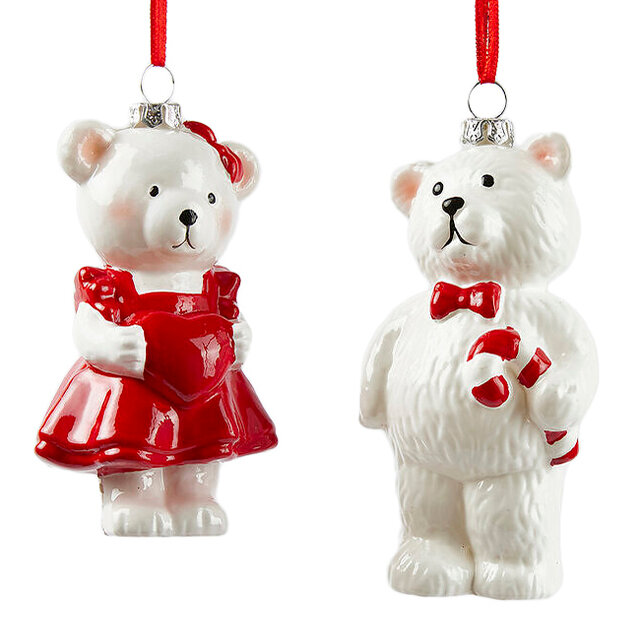 Набор елочных игрушек Мишки - Felicita Serena 12 см, 2 шт, подвеска, EDG, 6500044A140-набор