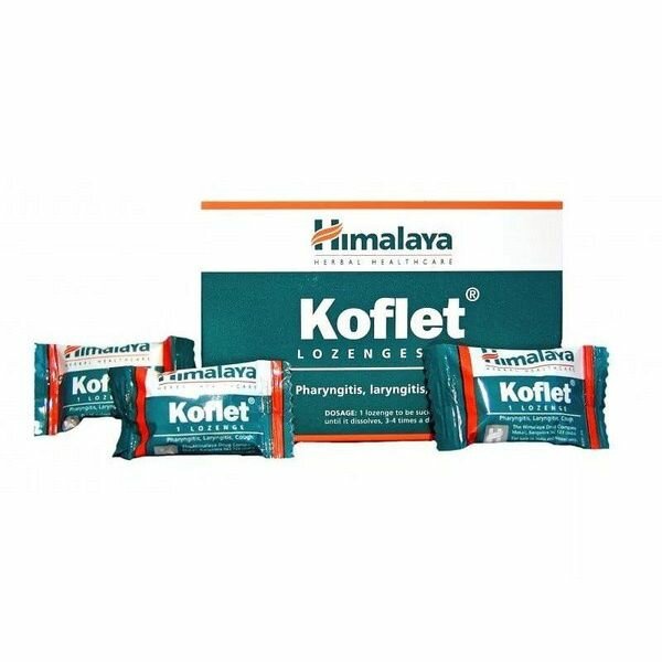 Himalaya KOFLET / кофлет-леденцы от кашля и боли в горле, натуральный состав. 10 шт.