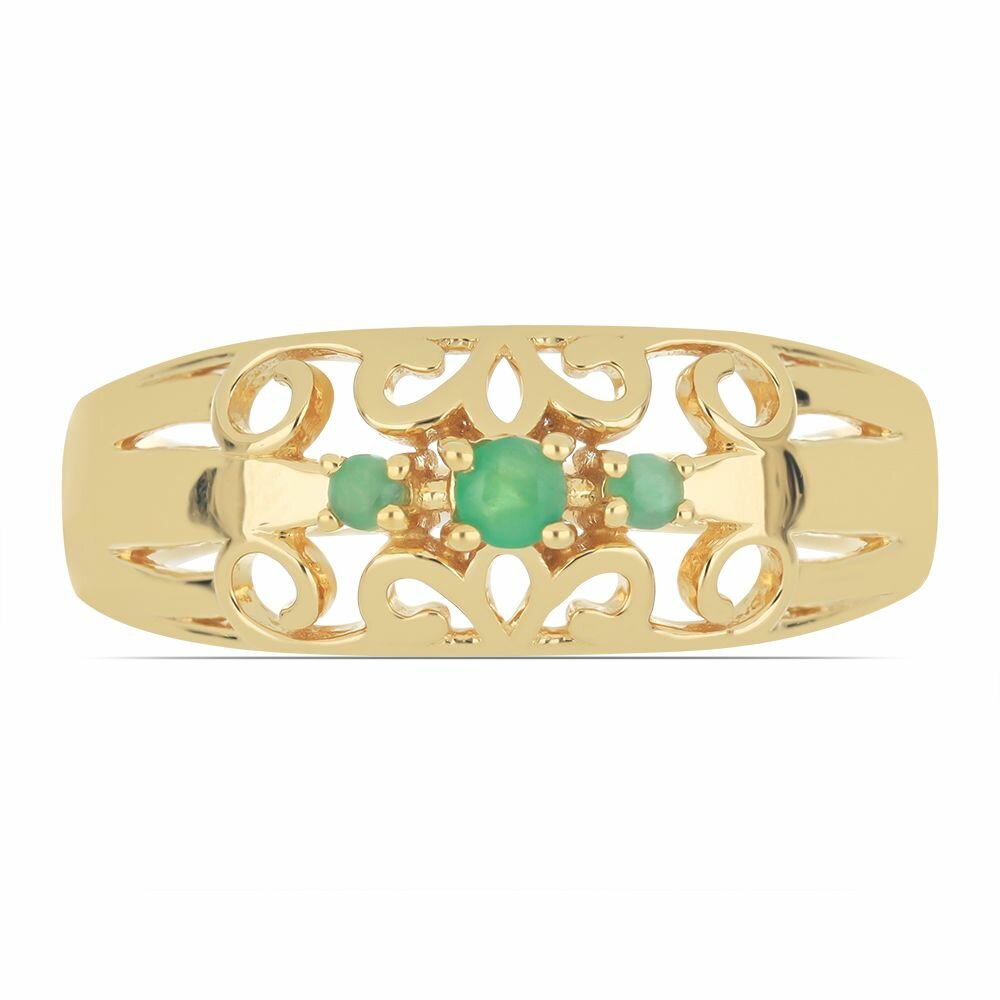 Кольцо Ювелирия, серебро, 925 проба, изумруд