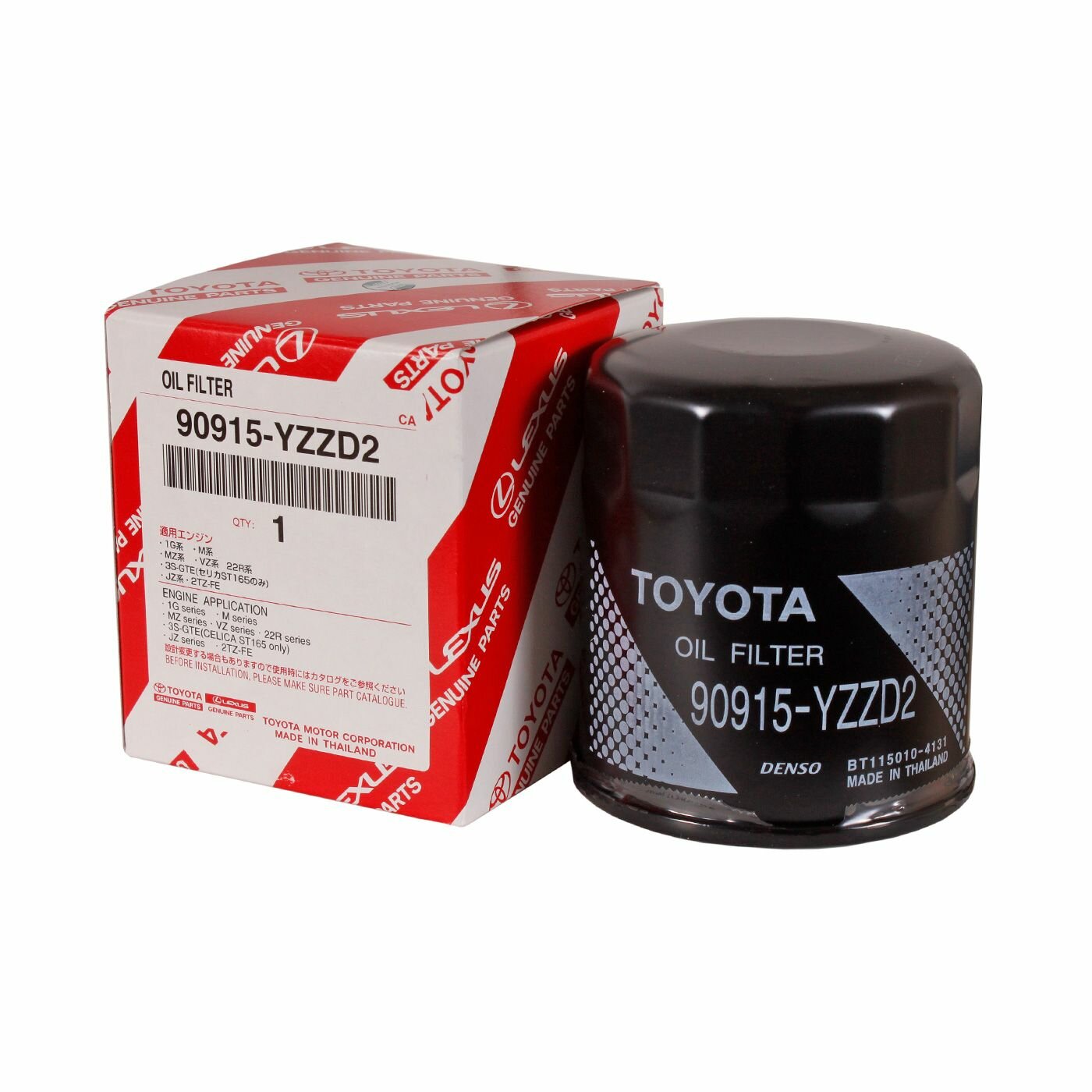 Фильтр масляный для Toyota 90915YZZD2: Auris, Camry XV30, Corolla