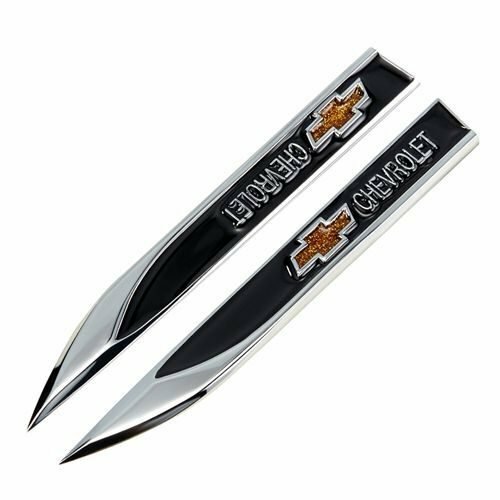 Наклейка CHEVROLET 3D, металлический 14,8 х 1,8 см, 2 шт