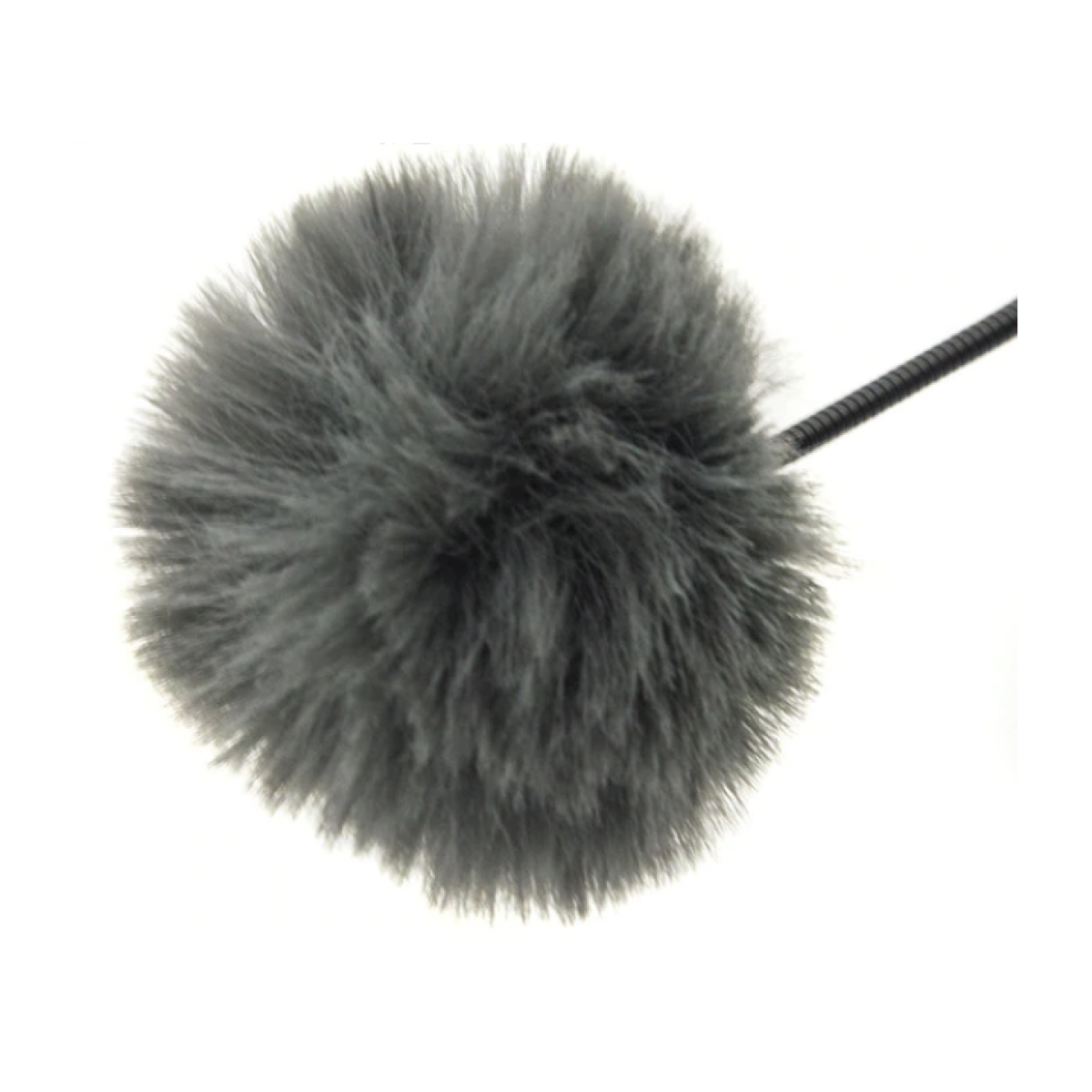 Меховая ветрозащита для петличного микрофона серая Fotokvant MZ-M Grey