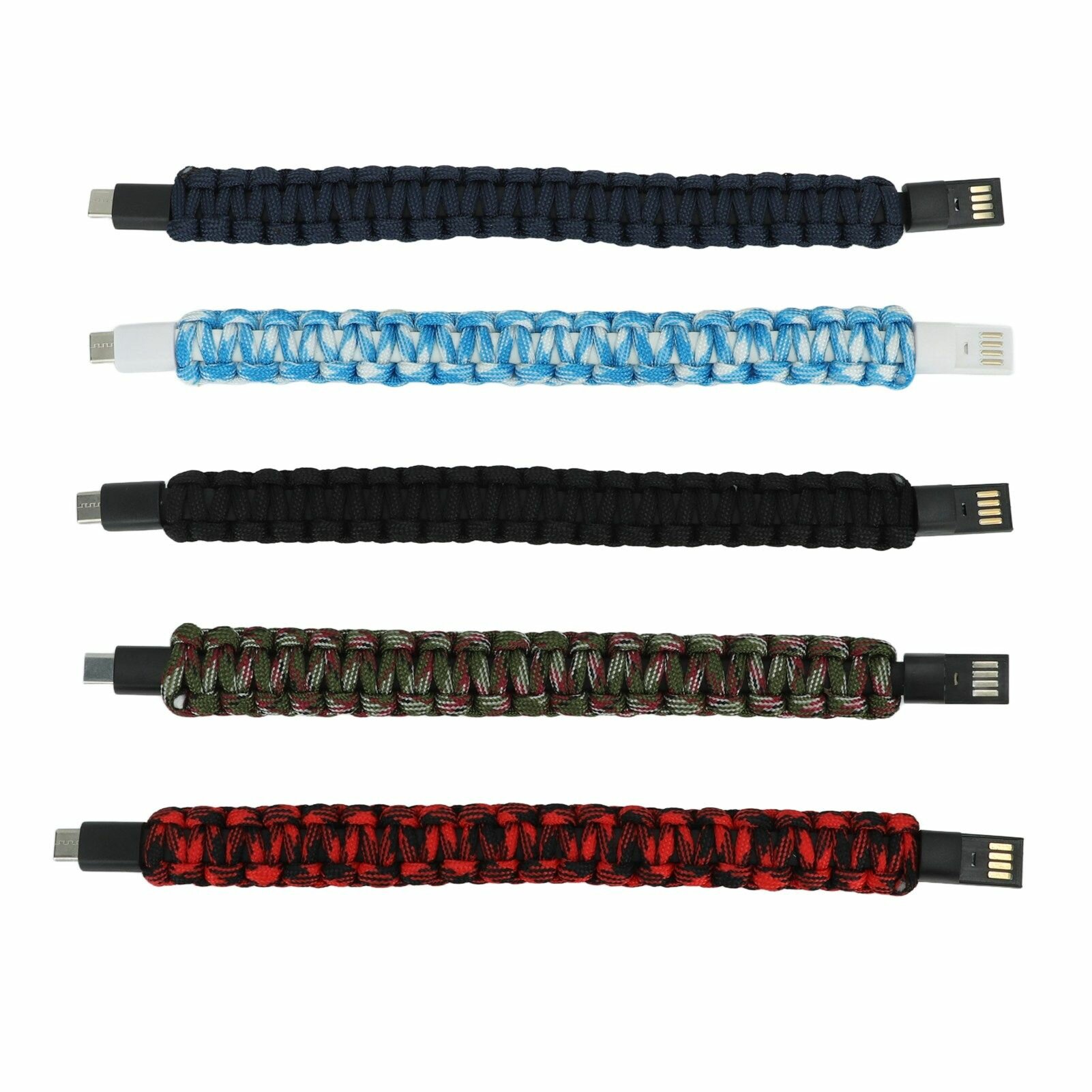 5 шт. USB-кабель для зарядки, браслет типа C, зарядное устройство для запястья, передача данных, тканый шнур, портативные аксессуары для сотовых телефонов