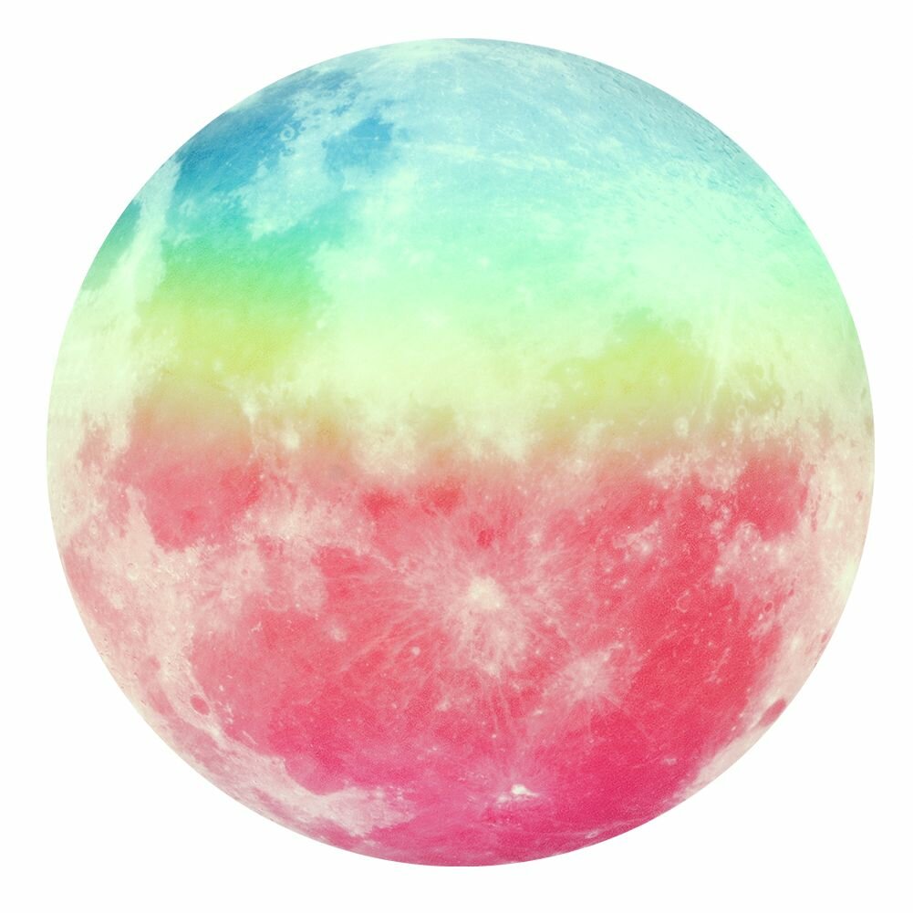 30 см красочная светящаяся наклейка на стену с луной для детской комнаты, спальни, декоративный ночник с зеленым светом для детской комнаты