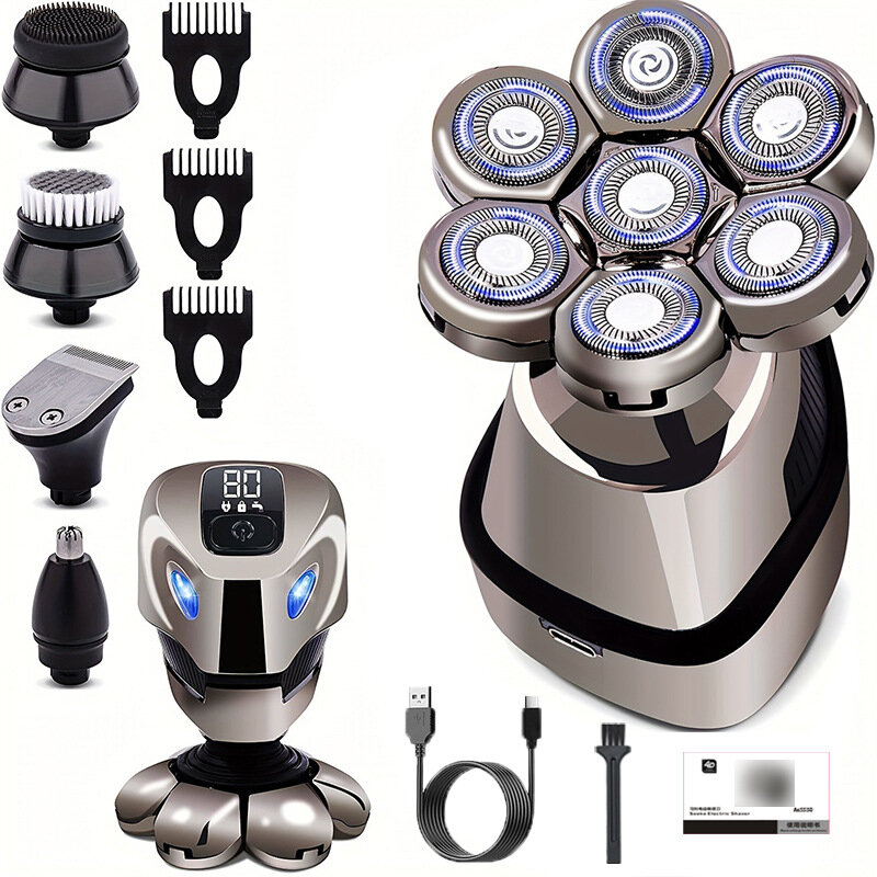 Бритва, для мужчин, 7 лезвий, вакуумное покрытие