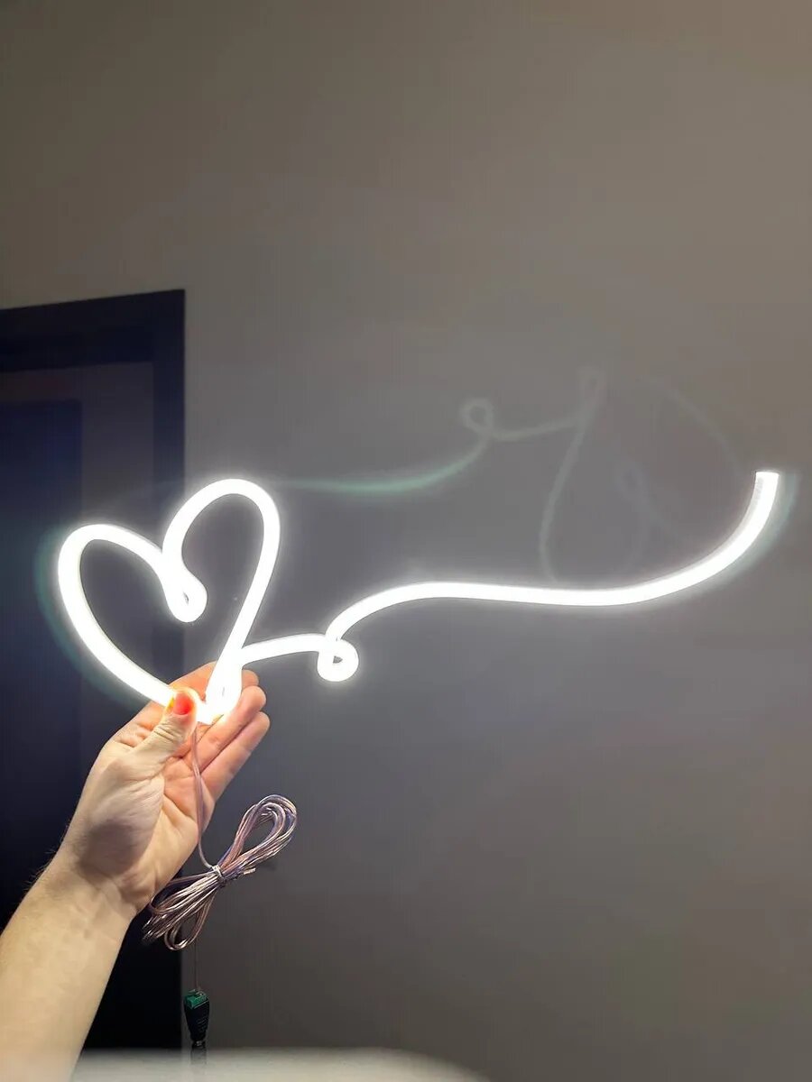 "Сердце" неоновая лампа, светильник