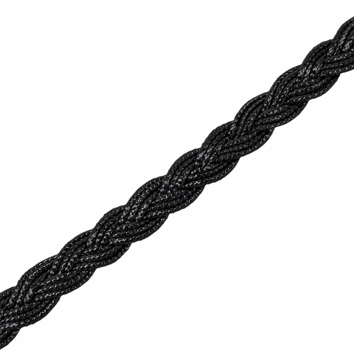 3AR3232 Тесьма металлизированная 'косичка' 8мм*18,29м, цв. черный, 18.29 м