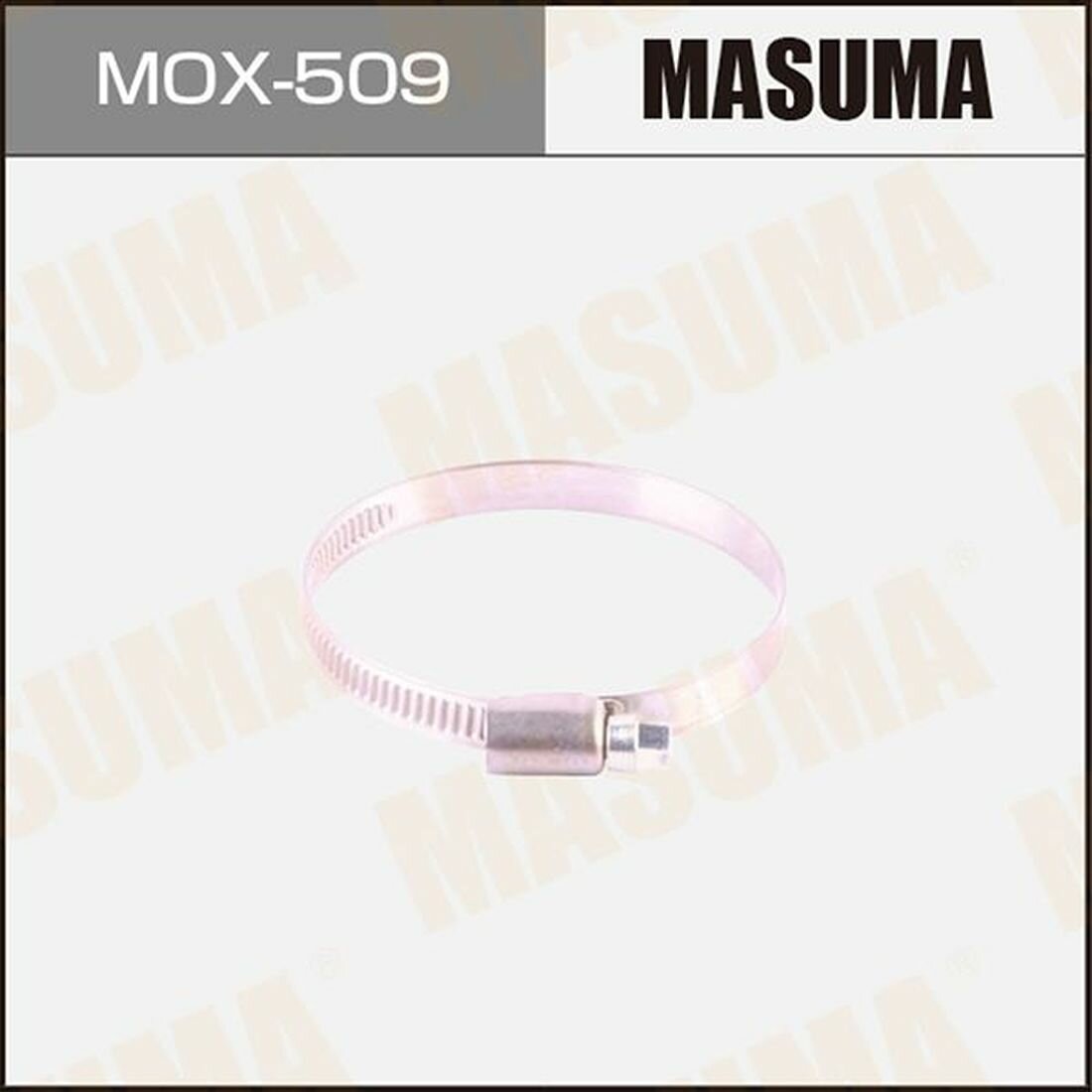 Хомут червячный Masuma, 50-70mm / H-9mm (нержавеющая сталь) MOX-509