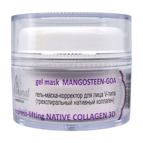 Маска-корректор для лица V-типа MANGOSTEEN-GOA express-lifting NATIVE COLLAGEN 3D, 50 мл Shokonat