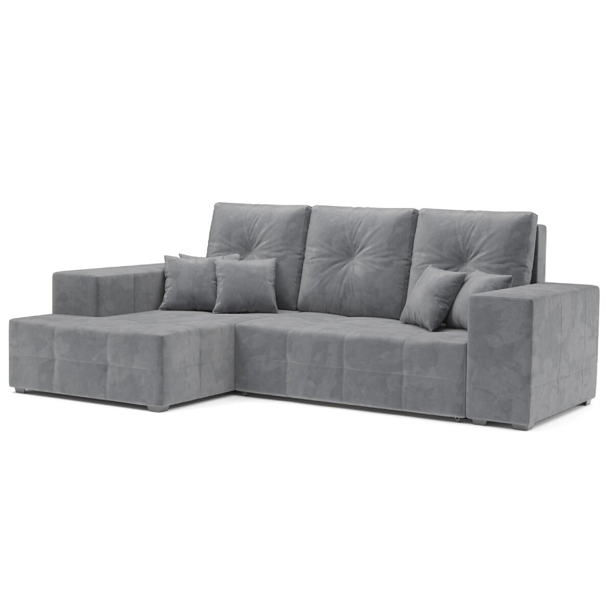 Угловой диван Сток Диванов Авиньон Grey серый, механизм еврокнижка