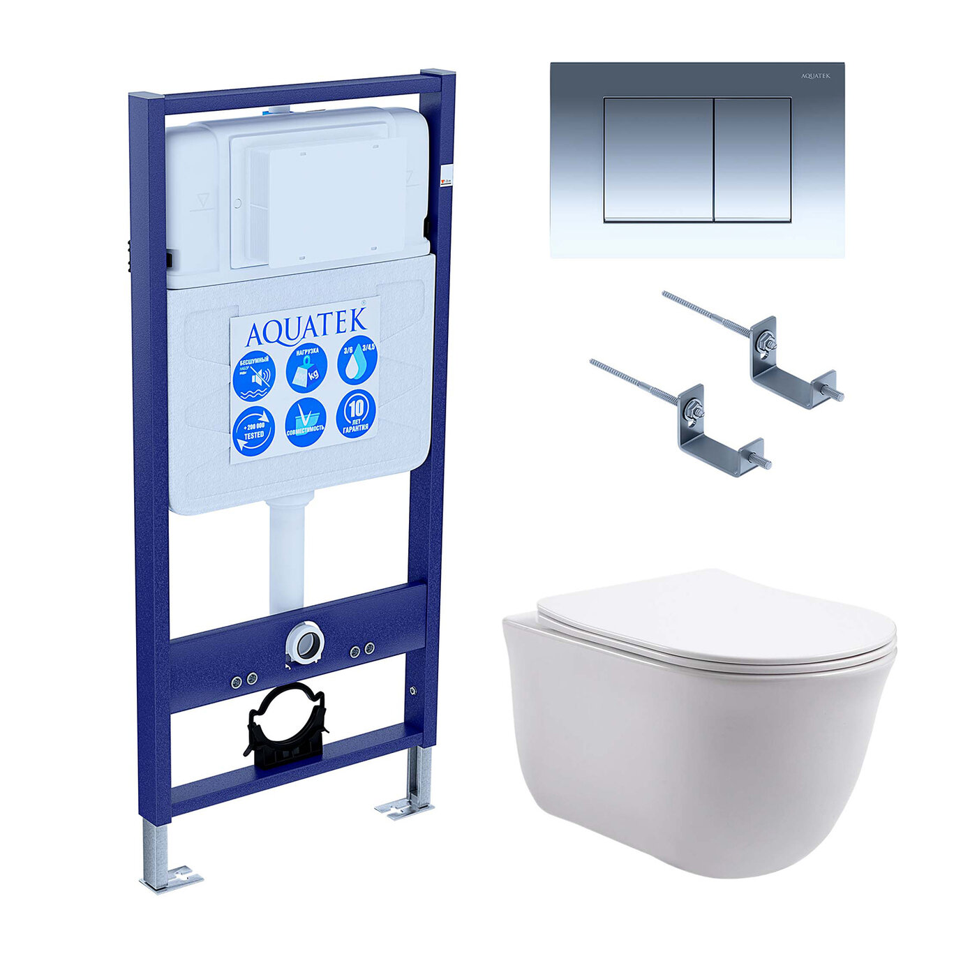 Унитаз с инсталляцией Акватек Классик Set 010 4в1