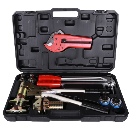 PexTool Универсальный комплект механического инструмента 4 насадки:16х2.2 и 20х2.8 для труб PEХ; 16.2х2.6 и 20х2.9