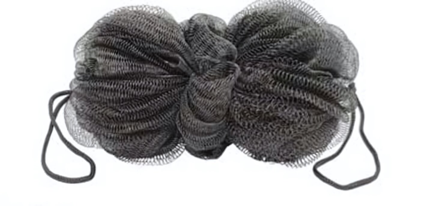 Мочалка для тела «Trio», полипропилен, цвет черный, 9х18х7 см, 70 гр