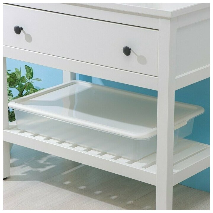 Контейнер для хранения с крышкой Porter, 18 л, 66 42 12 см, цвет слоновая кость