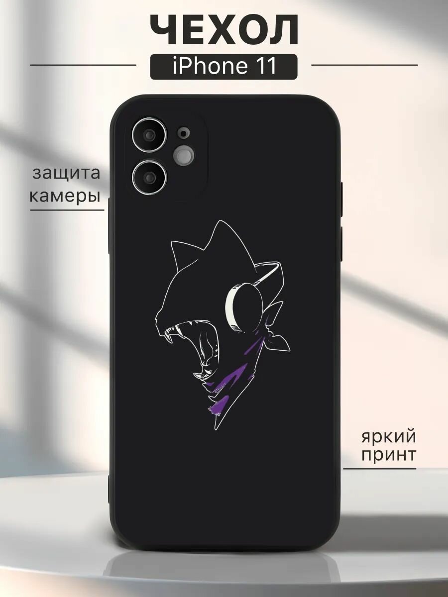 Чехол на iPhone 11 Neon pictures - cat