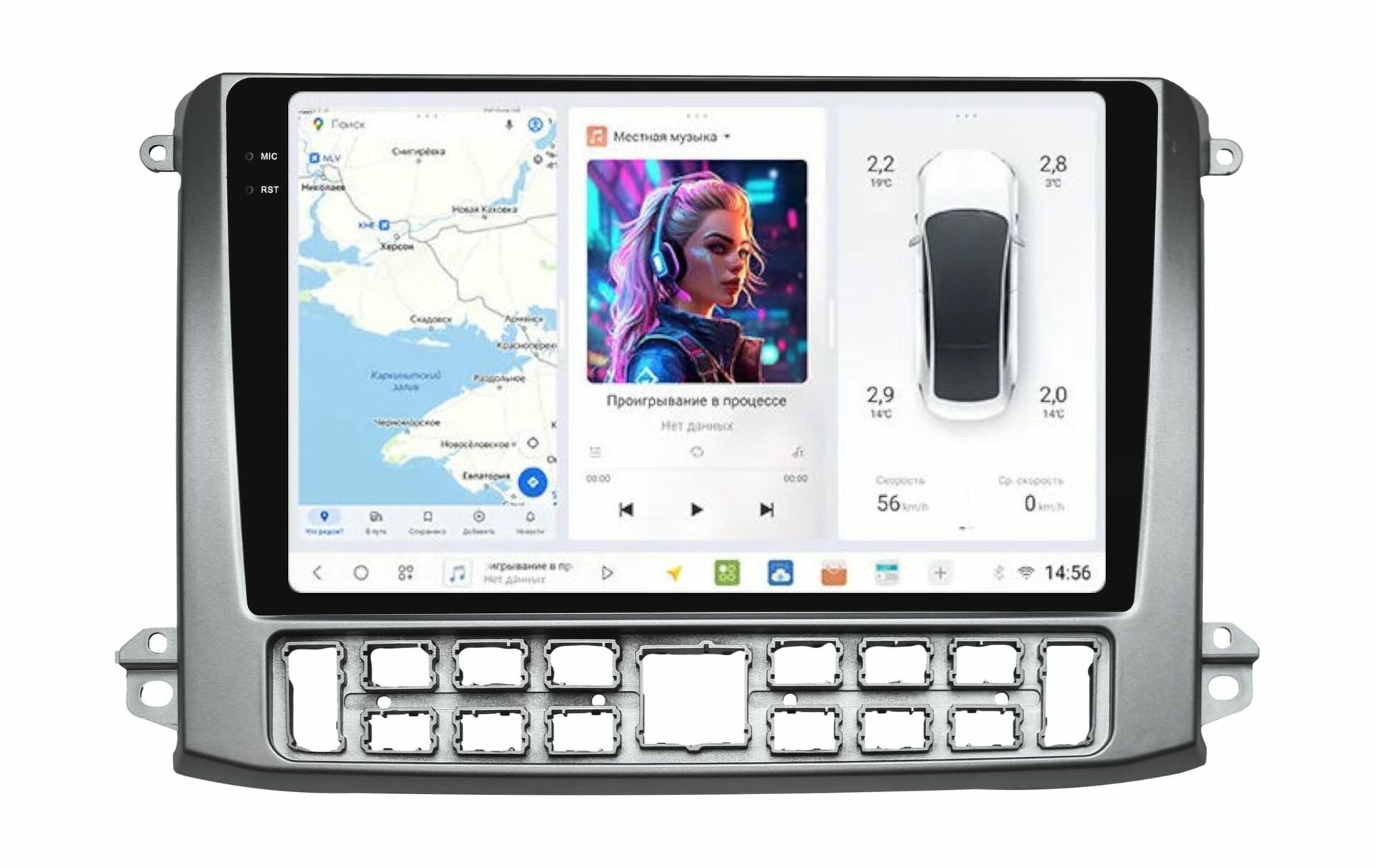 Штатная магнитола ГАЗ Газель НН (GAZ Gazelle NN) 2019+ серебристая / Android 13, 10.36", 8/128GB, 8 ядер, DSP, 4G, 360 / Dudu7