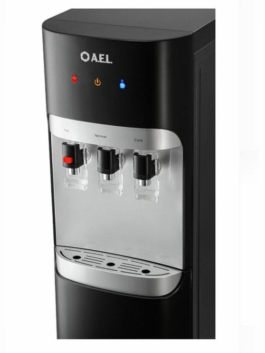Кулер для воды AEL LD-AEL-808A, электронное охлаждение, напольное размещение, черный — фото 1