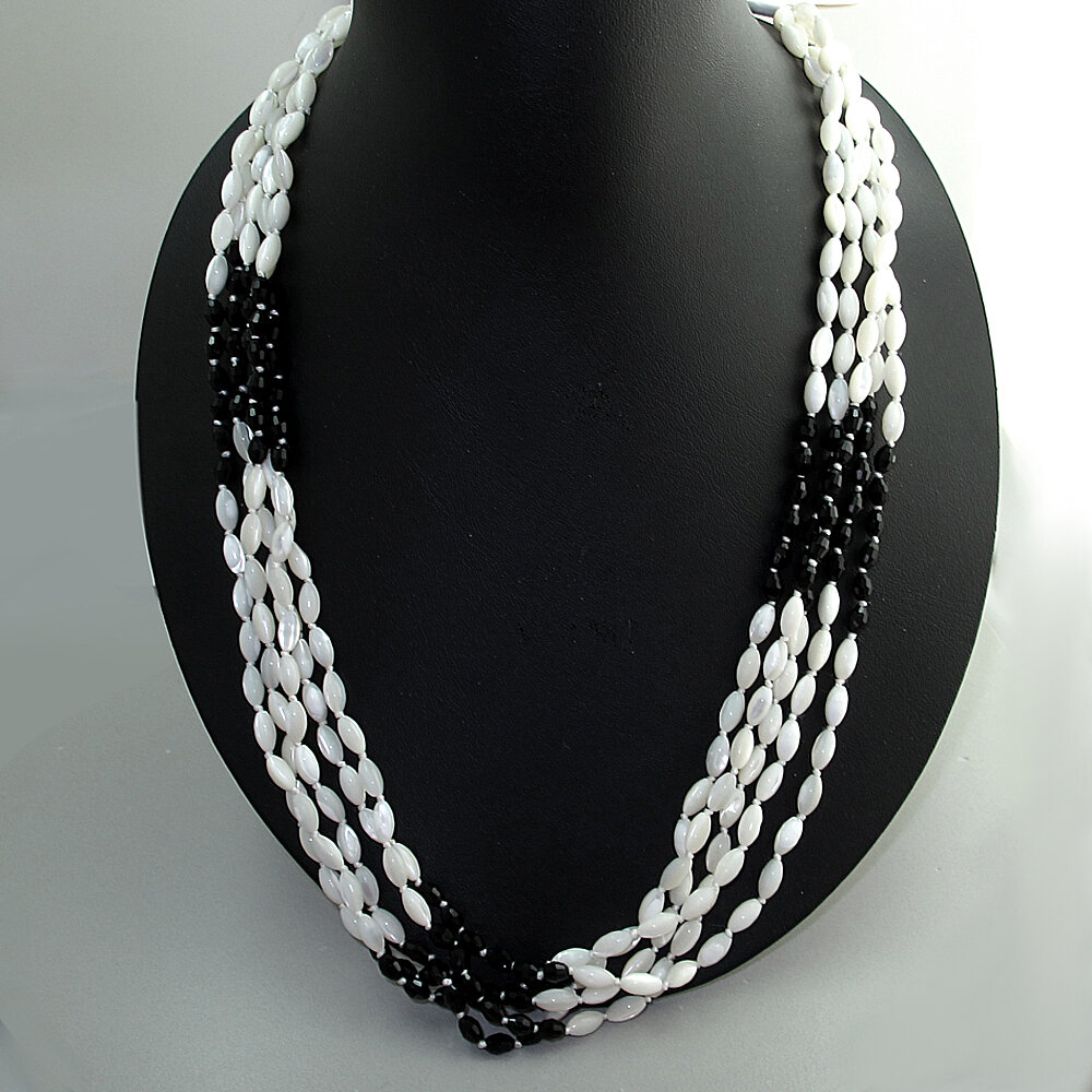 Колье, стекло, перламутр