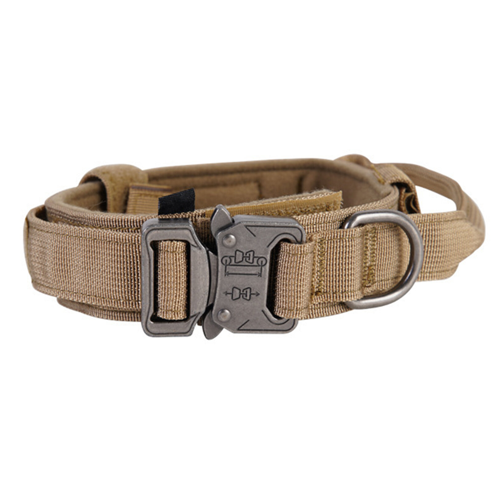 Ошейник для собак Регулируемая пряжка из сплава Ошейник для собак с крючком и петлей для средних и крупных собак Размер M Хаки