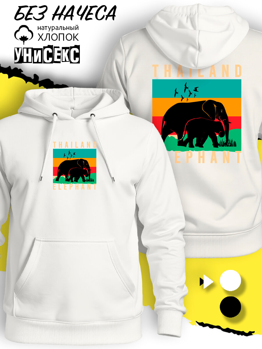 Худи SMAIL-P Толстовка свитшот слоны thailand elephant