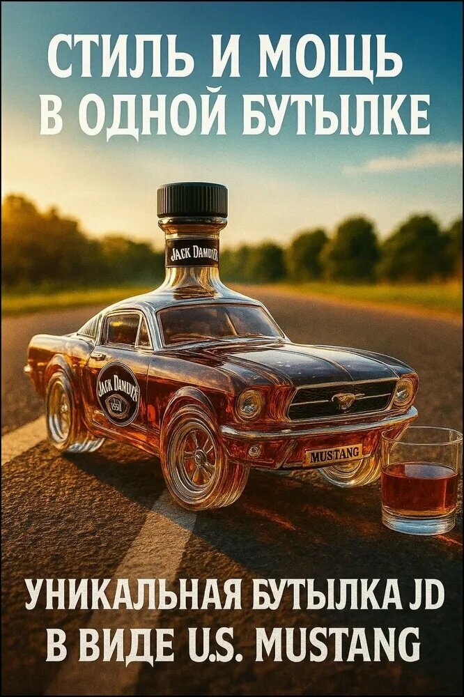 Эксклюзивная бутылка для виски в виде автомобиля, стеклянная