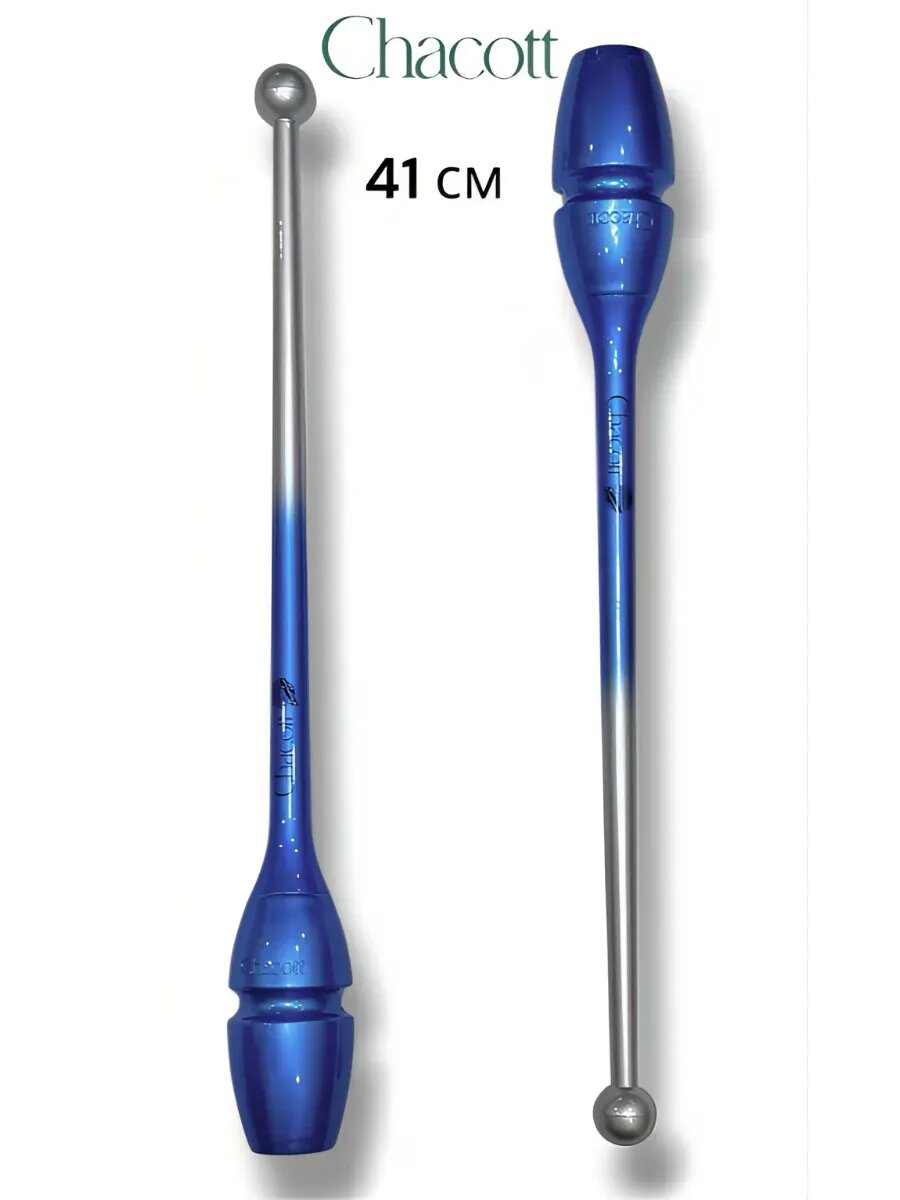 Булавы Chacott Hi-grip II, 41 см, синий/серебро (725)