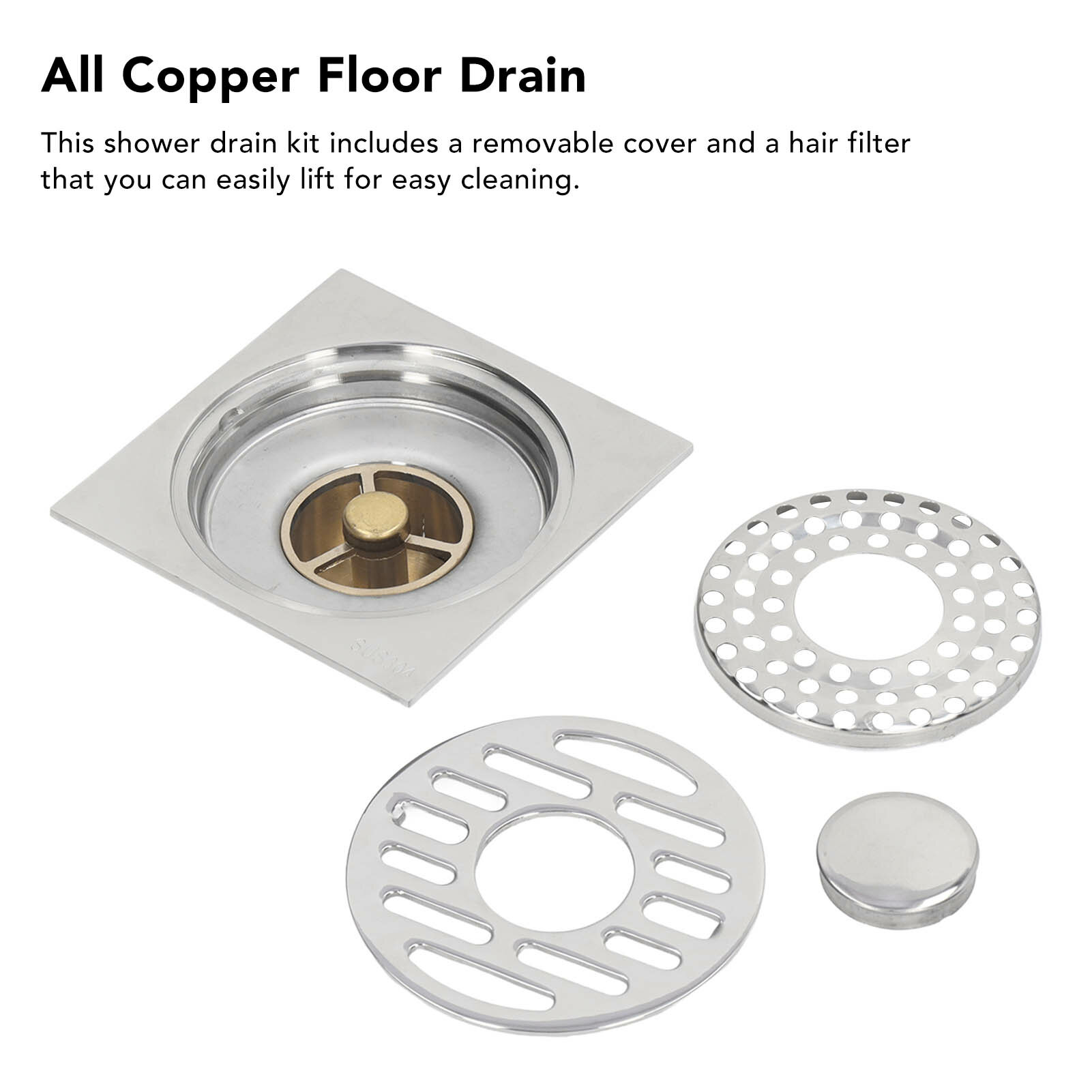 Решетки для душа с гальваническим покрытием, квадратные средства от запаха и насекомых, удлинение трапа в пол с большим смещением для ванной комнаты, балкона S