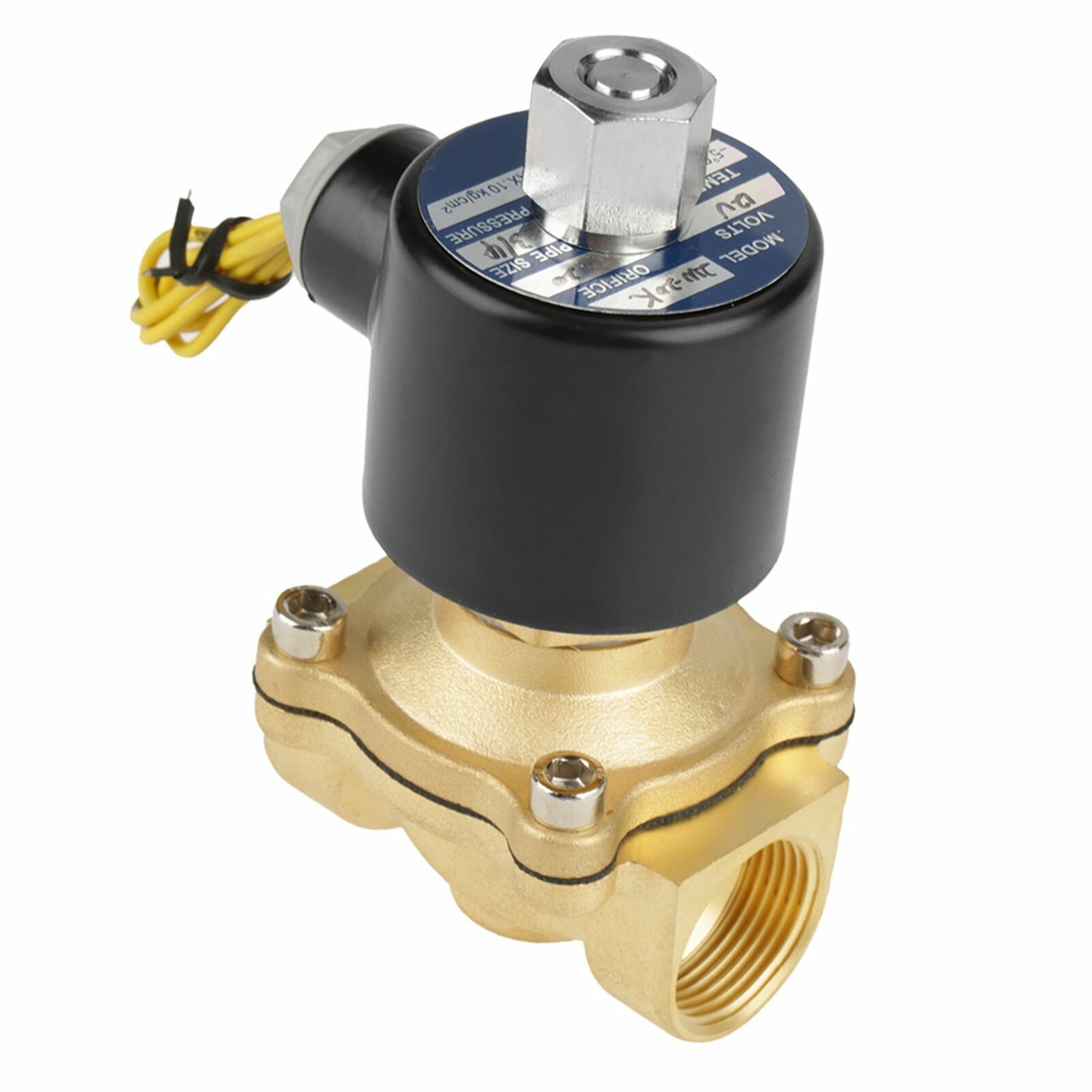 12 В постоянного тока G3/4 дюйма нормально открытый латунный электрический электромагнитный клапан нормально открытого типа для воды и воздуха