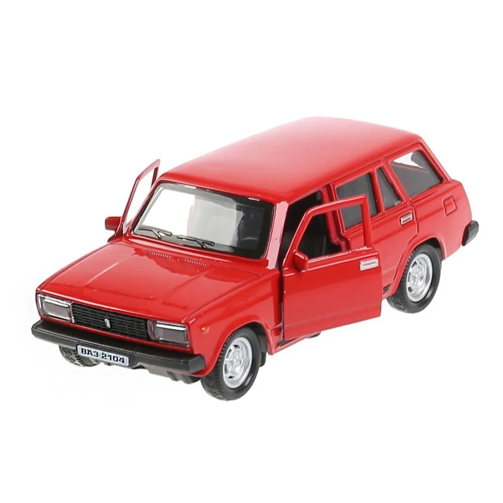 Машинка металлическая инерционная Технопарк ВАЗ-2104 Жигули, 12 см, красная