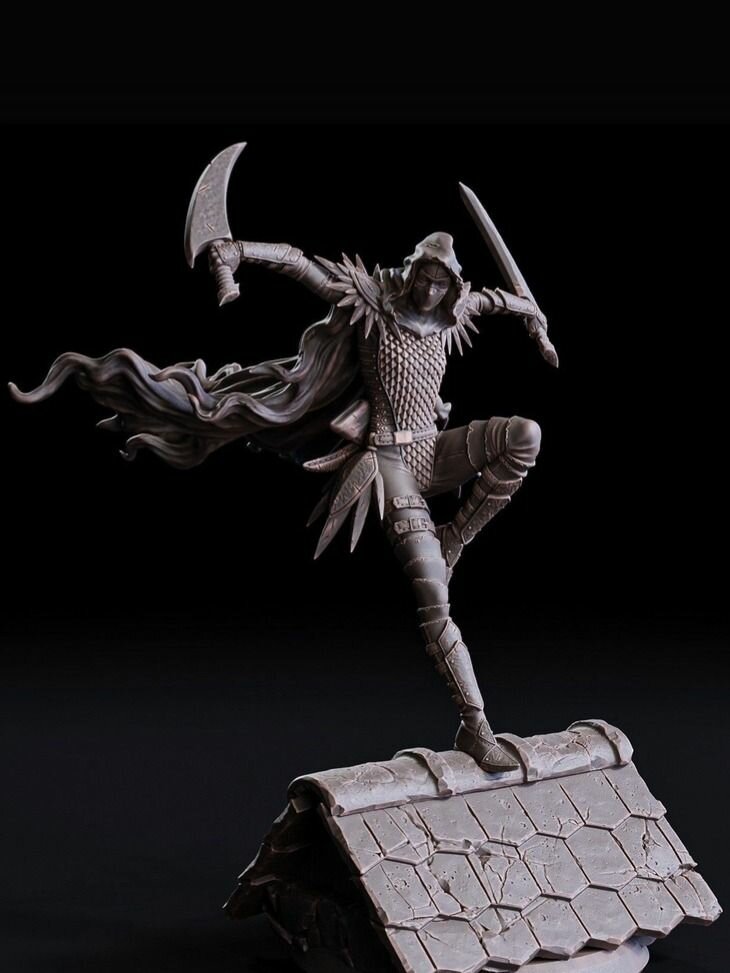 Полуночная мошенница (плут) игровая фигурка для раскрашивания, база 25мм