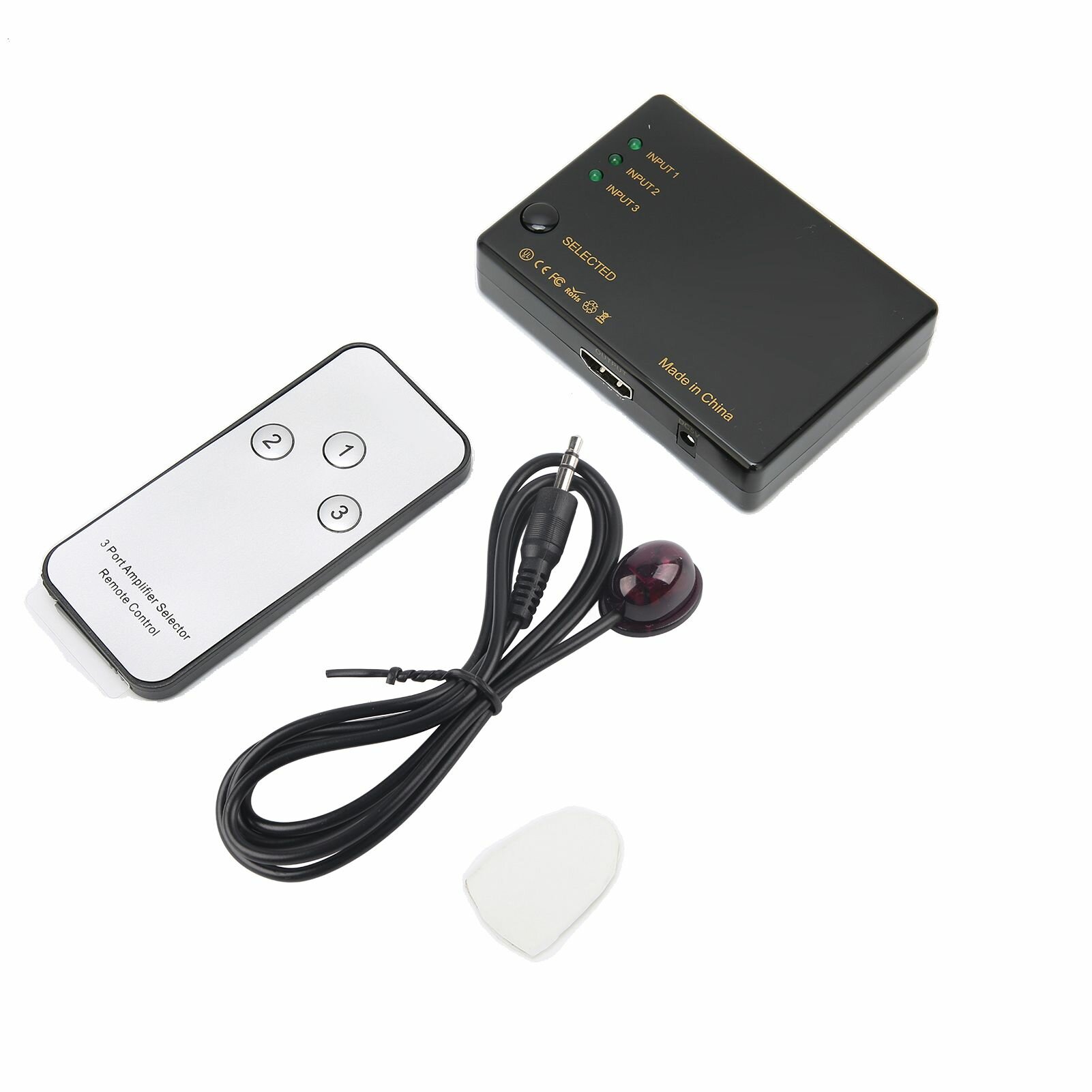 HDMI переключатель 3-в-1, 4K, пульт, TV/ПК