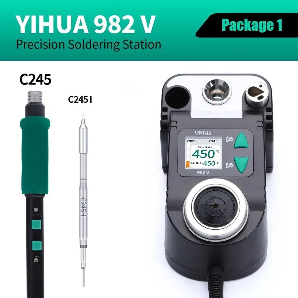 Паяльная станция YIHUA 982V, 60 Вт, 220V EU, C245-S01