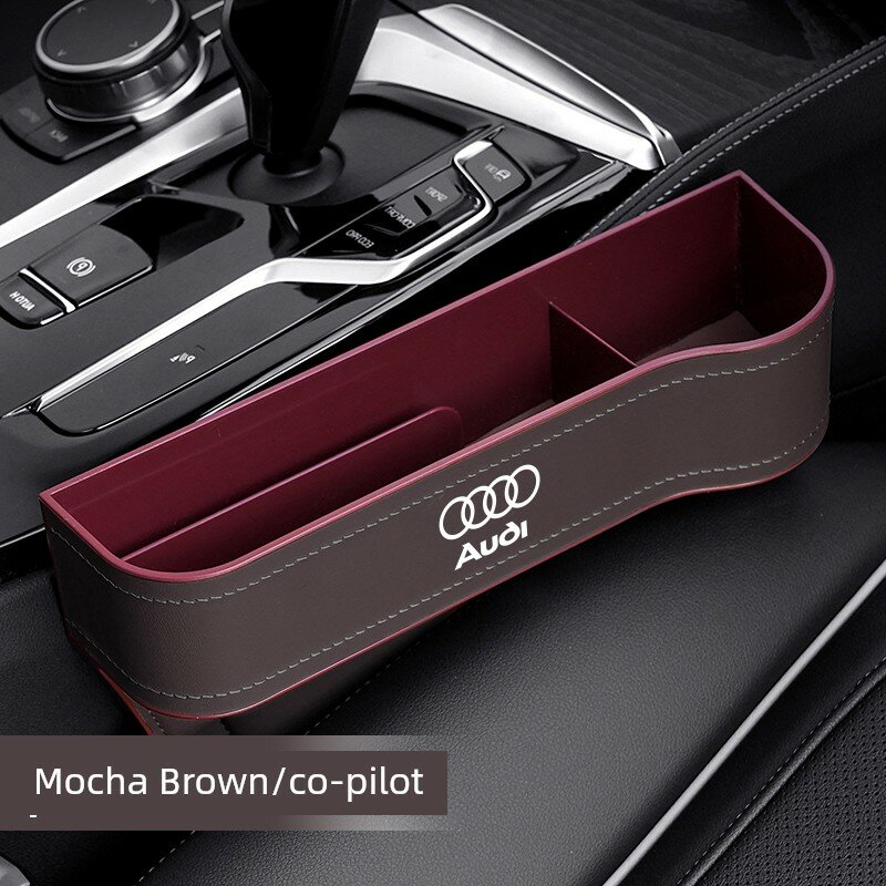 Организатор для зазора Audi A6L, пассажирская сторона, одиночный экземпляр, мокко-коричневый, автомобильная внутренняя