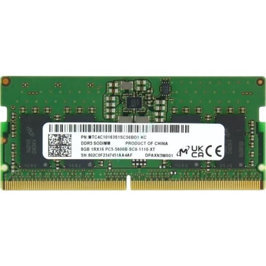 Оперативная память Micron 8Gb DDR4-3200 SO-DIMM (MTA4ATF1G64HZ-3G2FA)