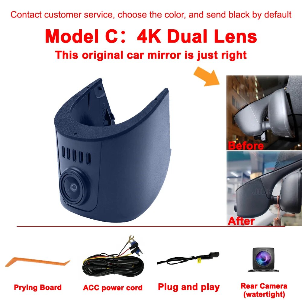4K Dual Cam дЭш-камера для Audi, Plug and Play, ROM: Other
