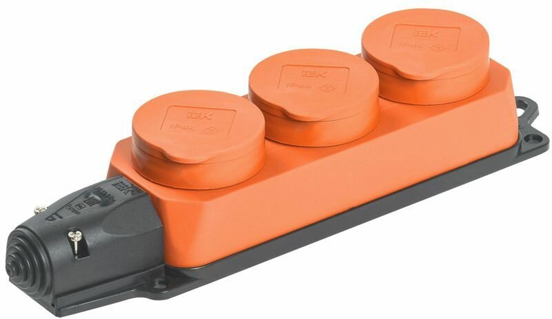 Колодка 3-м омега РБ33-1-0м IP44 каучук оранж. IEK PKR61-016-2-K09